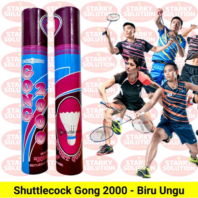 Jual Shuttlecock Kok Gong 2000 Biru Ungu Kock Bulutangkis Badminton Original | Shopee Indonesia