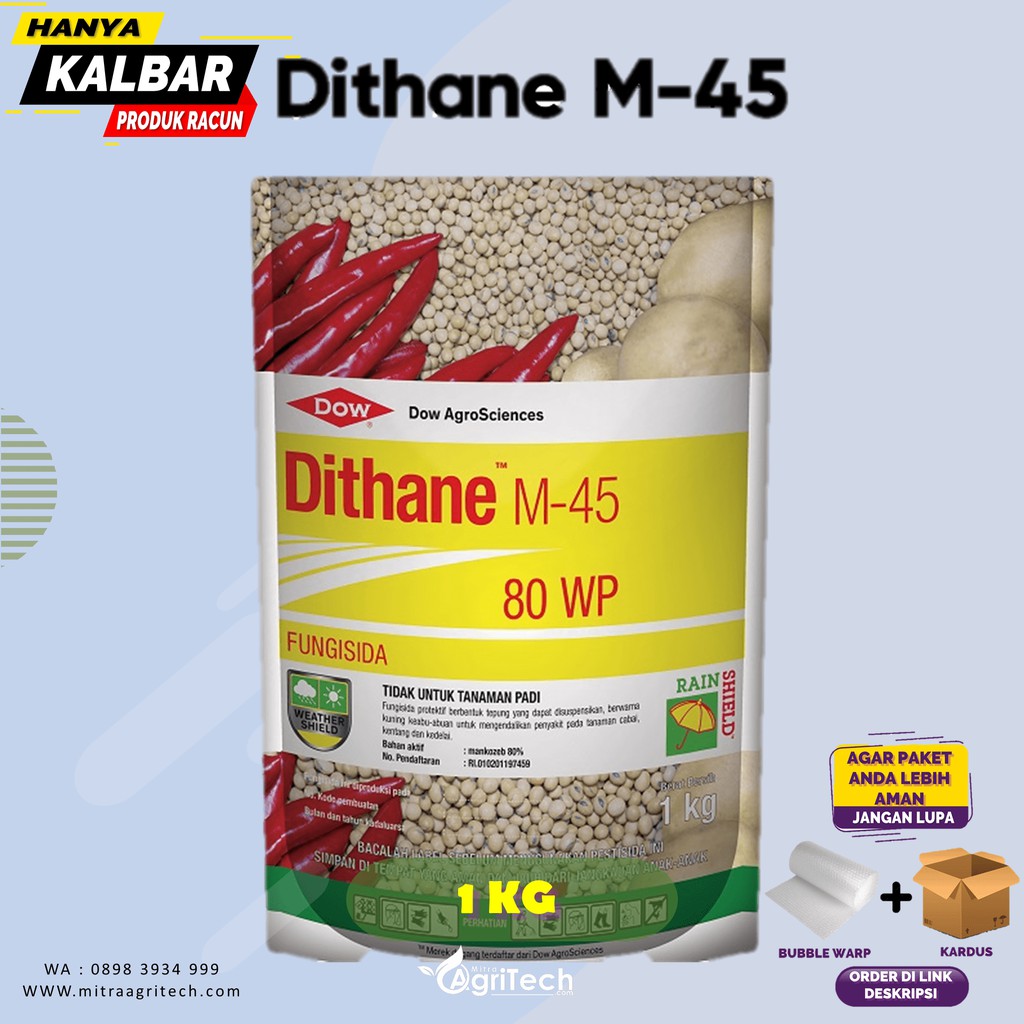 Jual DITHANE M-45 80 WP ISI 1000 GRAM FUNGISIDA PEMBASMI JAMUR - DOW ...