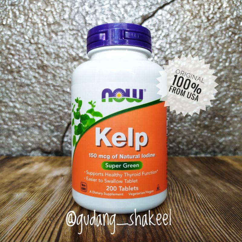 Jual Now Foods Kelp 150 mcg of Natural Iodine 200 Tablets | Shopee Indonesia