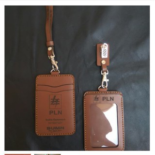 Jual Name Tag Kulit Bank BRI Id Card Bank BRI Name Tag Kulit Custom, Id ...