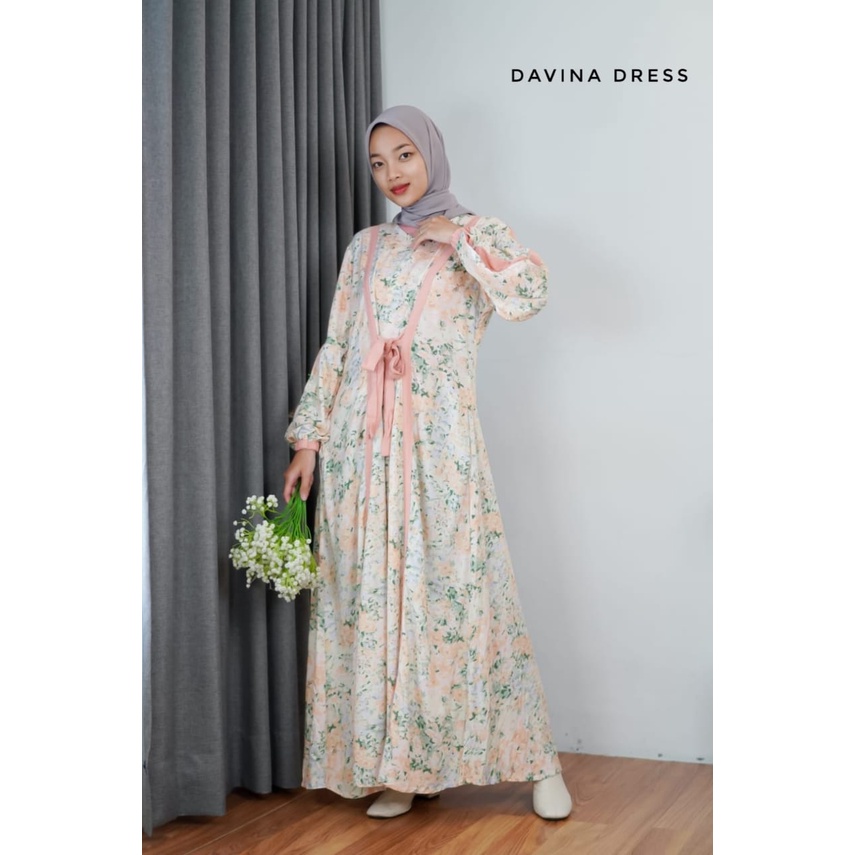 Jual DAVINA DRESS || BUSUI FRIENDLY || DRES MIX TWILL || NEW COLLECTION ...