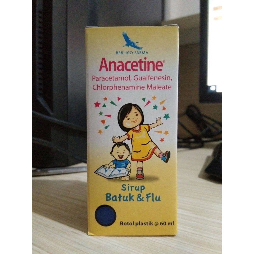 Jual ANACETIN SIRUP 60 ML obat flu demam parasetamol guaifenisin ctm | Shopee Indonesia