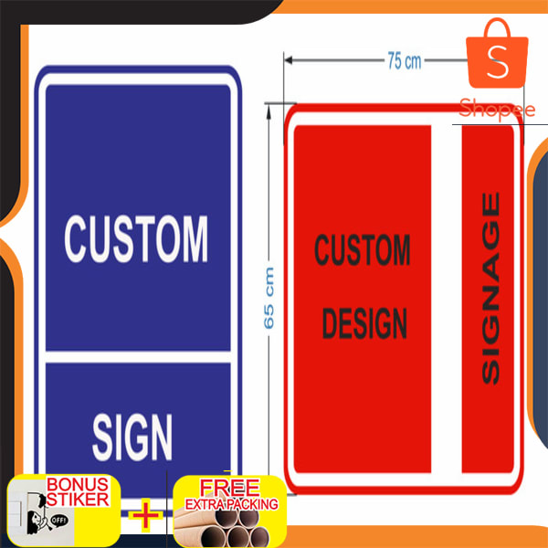 Jual CUSTOM SIGNAGE Plat Aluminium / ACP 65 X 75 cm Elegan | Shopee ...