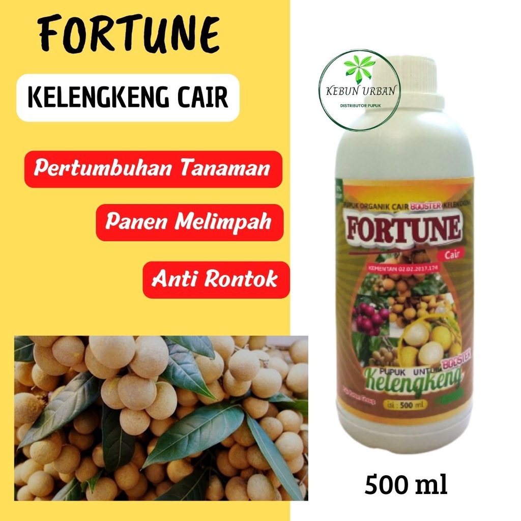 Jual Pupuk Organik Cair Tanaman Kelengkeng Agar Cepat Berbuah, POC FORTUNE 500 ML, Pupuk Tanaman ...