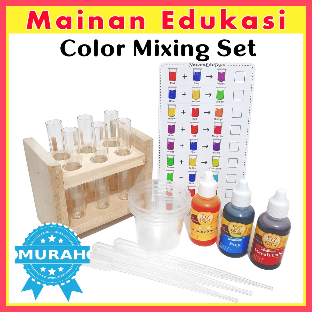 Jual Paket Mainan Edukasi Campur Warna / Color Mixing Set Montessori ...
