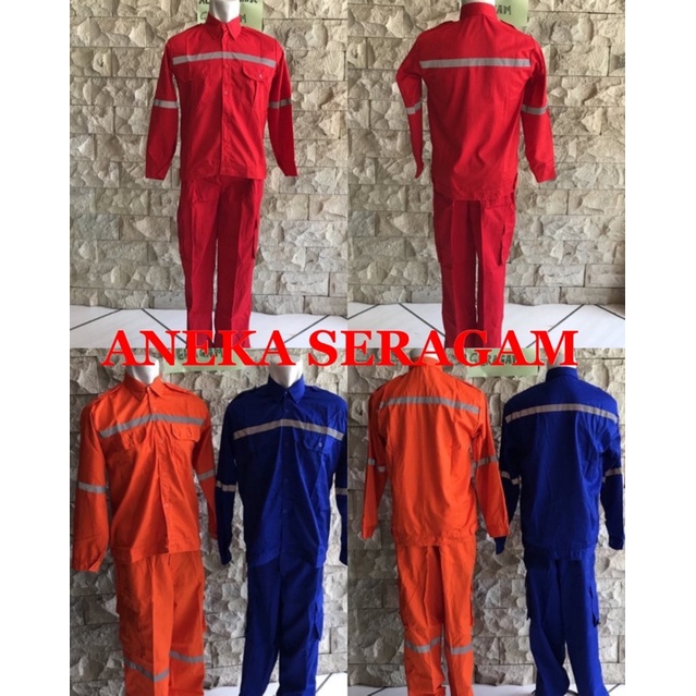 Jual Seragam safety setelan-seragam kerja proyek setelan-bisa tambah ...