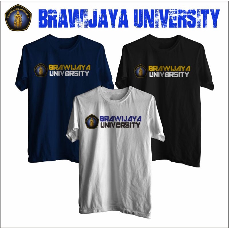 Jual T Shirt Universitas Brawijaya Malang UNIBRAW Kaos Premium Navy ...