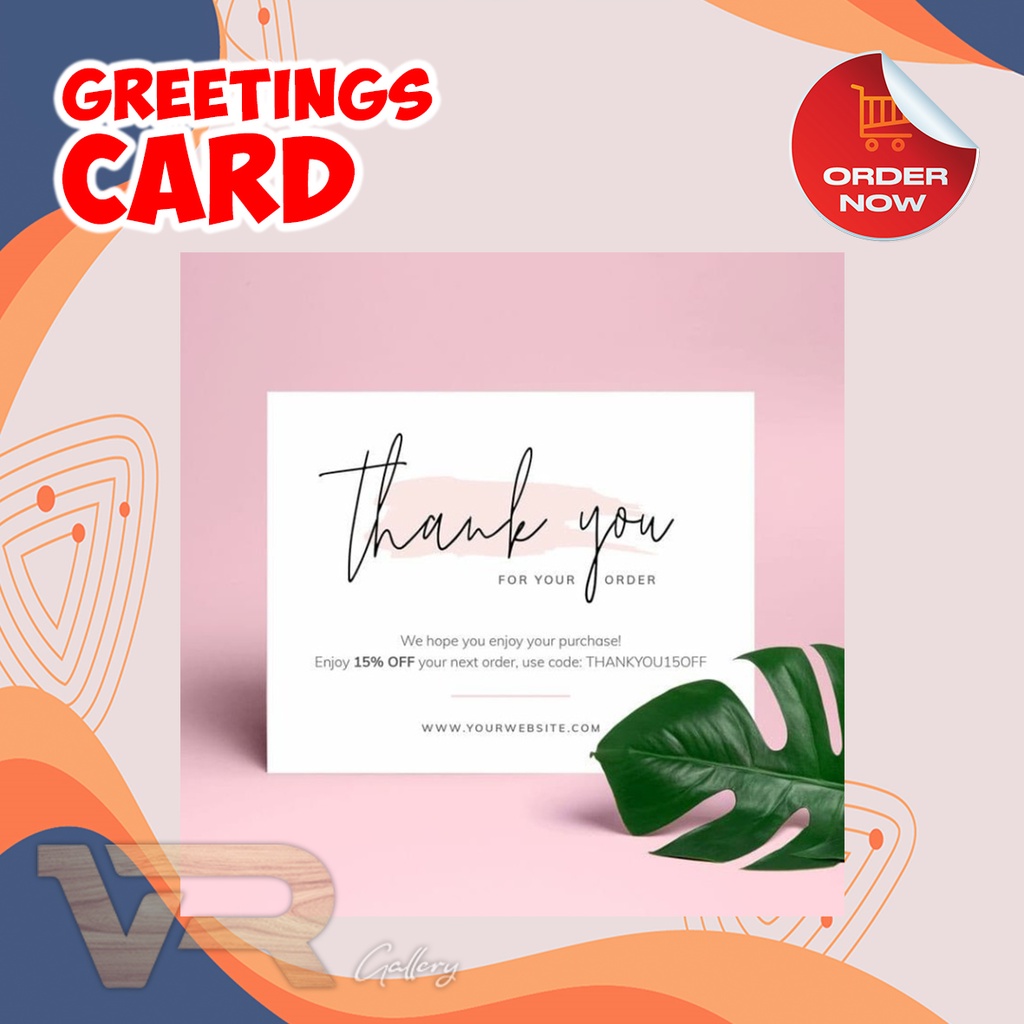 Jual Cetak Thank You Card Custom - Kartu Ucapan Custom | Shopee Indonesia