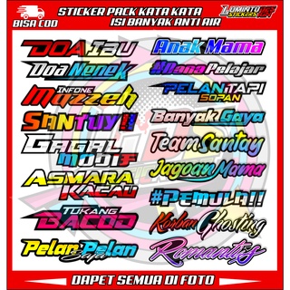 Jual Stiker Kata Kata / Sticker Hitz / Sticker Viral / Stiker Bengkel ...