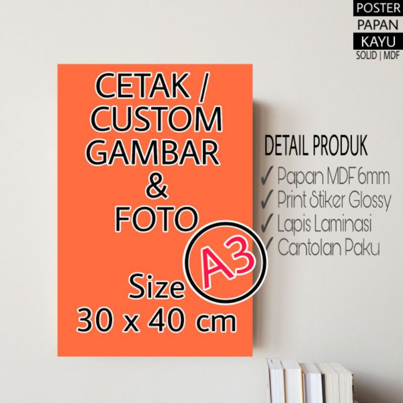 Jual CETAK POSTER FOTO & GAMBAR A3 BISA REQUEST | Shopee Indonesia
