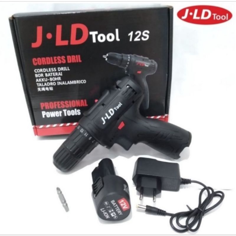 Jual Mesin Bor Cas Baterai 12V JLD 12S 01 Batetai Hitam Bor Cas Besi ...