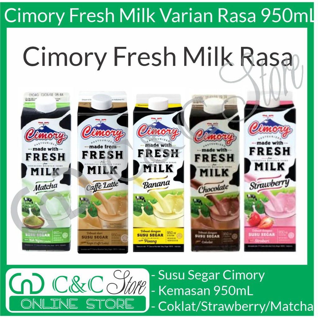 Jual Cimory fresh milk 950ml varian rasa 950 ml susu segar 1 lt 1L ...