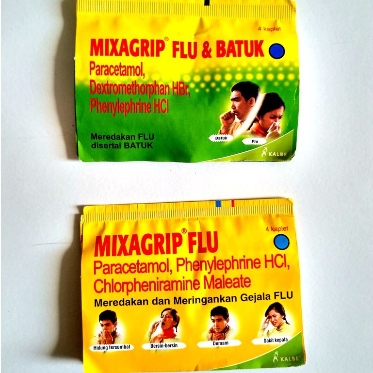 Jual MIXAGRIP Flu / Flu & Batuk per Strip isi 4 Tablet Kaplet Obat ...