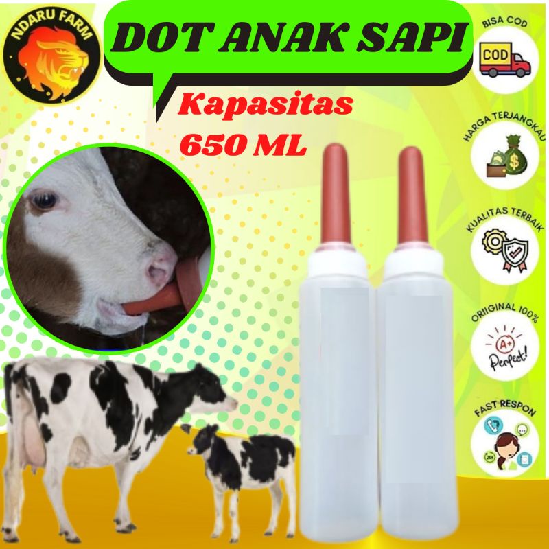 Jual Dot Botol Anak Sapi Kambing Domba kerbau 650 ML NDARUFRAM | Shopee ...