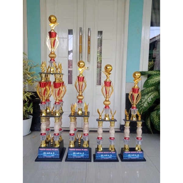 Jual trophy piala 1 set juara 1234 ( kaki 8,kaki 4,kaki 2,kaki 2 ...