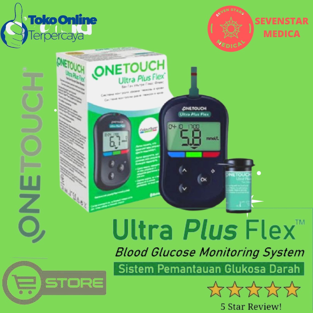 Jual ALAT Onetouch Ultra Plus Flex / Meter Free Strip/ One Touch Ultra ...