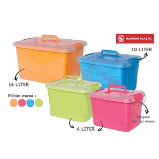 Jual CONTAINER BOX MASPION LARGE 16 LITER WITH HANDLE FAVOURITE ...