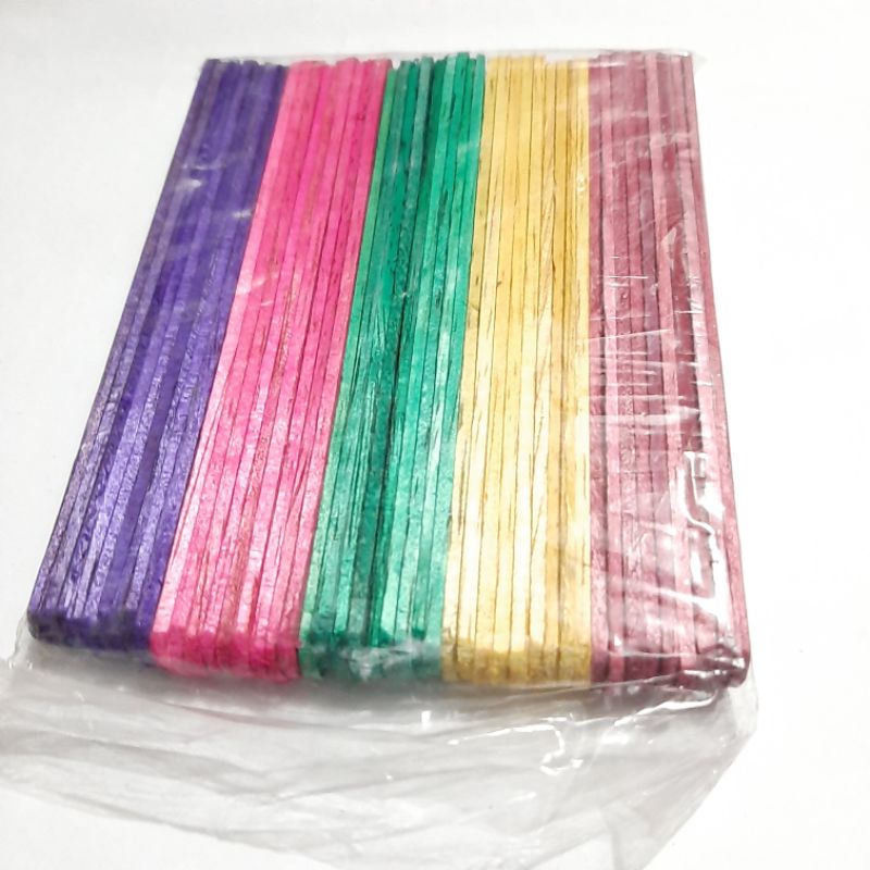 Jual STICK STIK ICE CREAM ESKRIM KAYU WARNA WARNI TANPA MERK ISI 45 ...