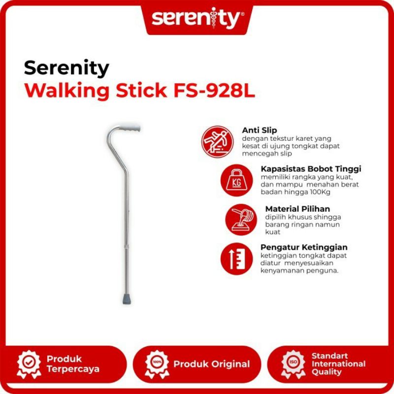 Jual SERENITY Walking Stick FS-928L / Tongkat Lurus | Shopee Indonesia