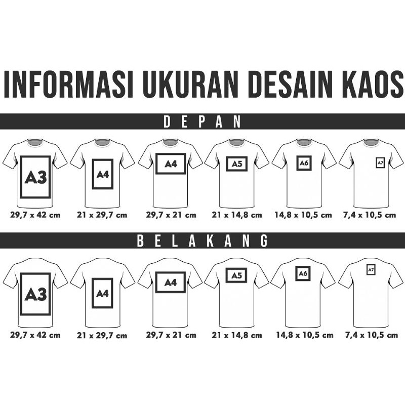 Jual UKURAN SABLON KAOS & HOODIE | Shopee Indonesia