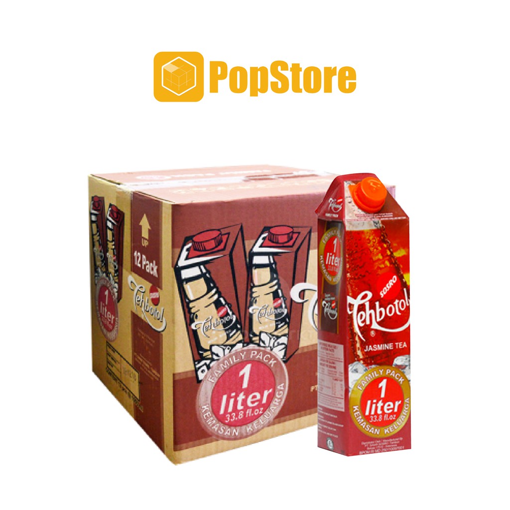 Jual Teh Botol Sosro Original 1 Liter Isi 12 Botol (1 Dus/Karton/Box) | Shopee Indonesia