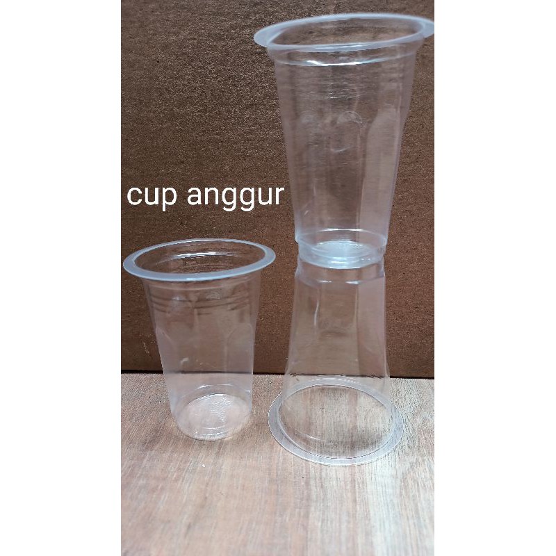 Jual Gelas Plastik Merk Grape isi 50 pcs 10 Oz, 12oz, 14oz, 16oz ...