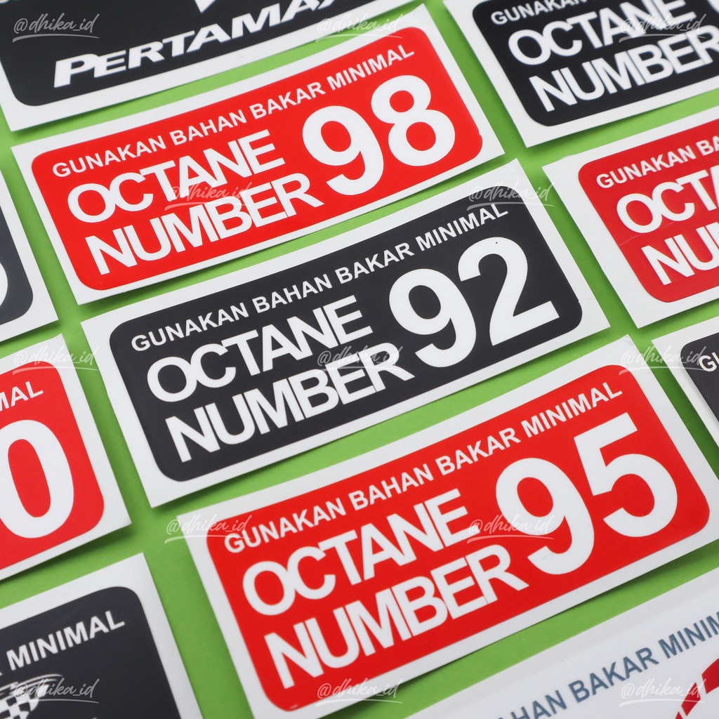 Jual Stiker Sticker Bensin Mobil Gunakan Bahan Bakar Minimal Octane ...