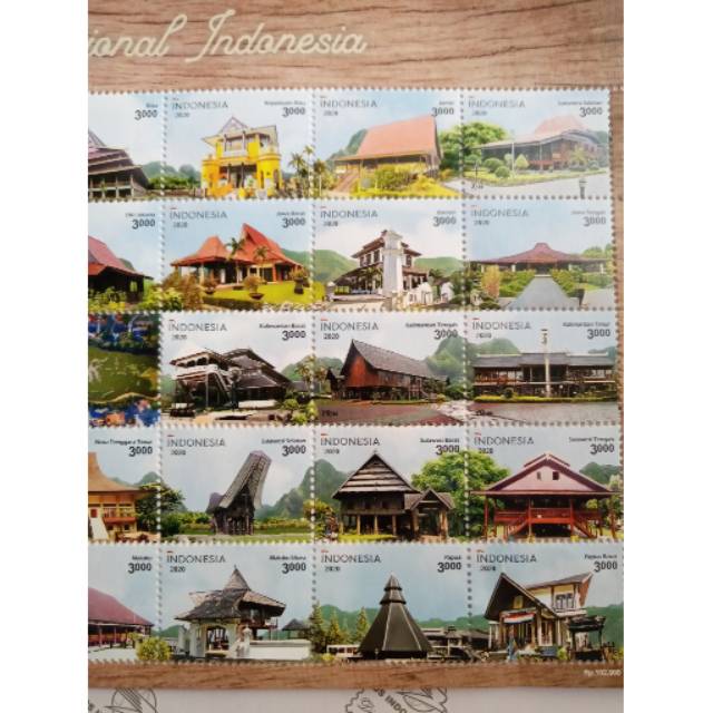 Jual Perangko 3000 Rumah Tradisional Indonesia Indonesia|Shopee Indonesia