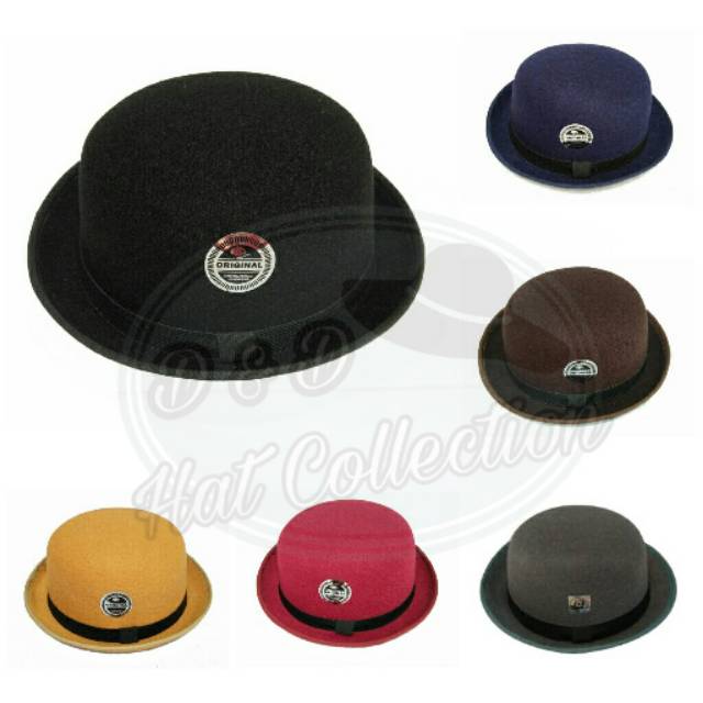 Topi Bowler /Tompi /Fedora Caplin Dewasa new edition / Topi Pria Wanita ...