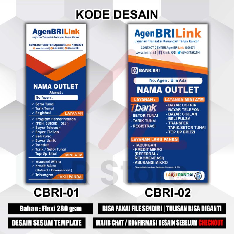 Jual CETAK BANNER BRILINK / AGEN BRILINK / BANK BRI / FREE DESAIN ...
