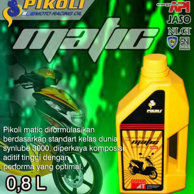 Jual Oli Pikoli Matic 800ml / Oli Motor Metik / Oli Mesin Motor Matik 0 ...