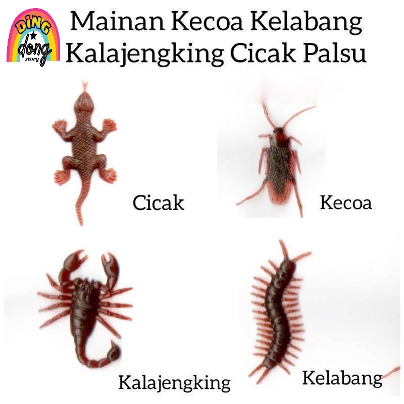 Jual Mainan Kecoa Kelabang Kalajengking Cicak Palsu | Shopee Indonesia