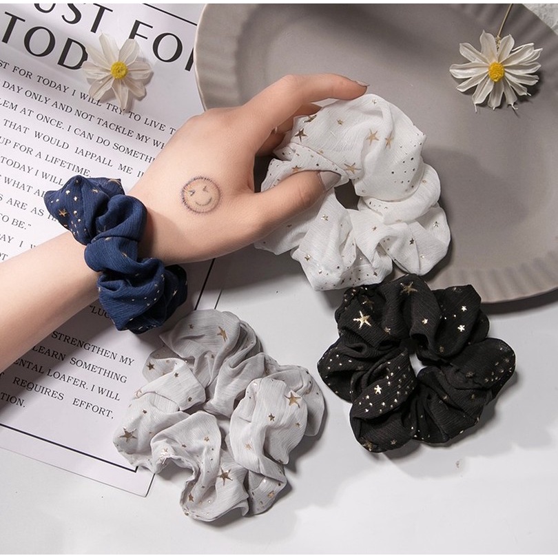 Jual ikat iket ikatan iketan kucir rambut scrunchie korea | Shopee ...