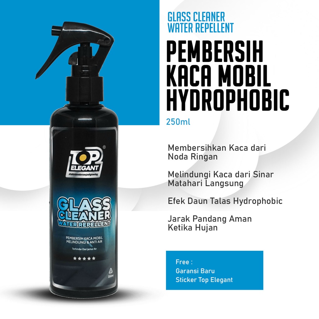 Jual GLASS CLEANER WATER REPELLENT - Top Elegant - Coating Kaca Mobil ...