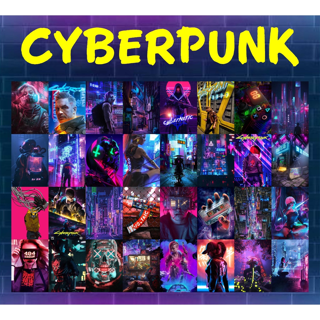 Jual Poster Aesthetic CYBERPUNK 32 Pcs | Shopee Indonesia