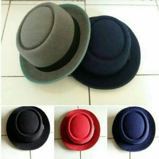 Jual Topi Bulat | TOPI FEDORA PORK PIE HAT Oke | Shopee Indonesia