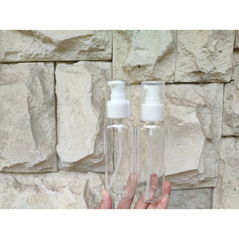 Jual Botol Pump 100ml Plastik Bening Wadah Bodyshop Shampo Sanitizer 100ml | Shopee Indonesia