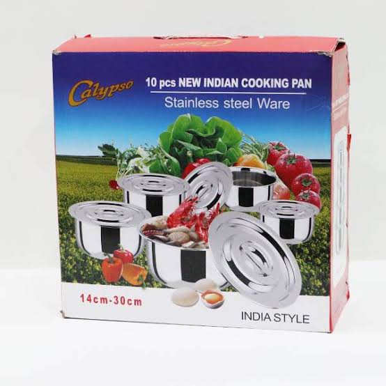 Jual My Home Paket Panci India 14-30 cm Pan Set Stainless 5 Pcs ...