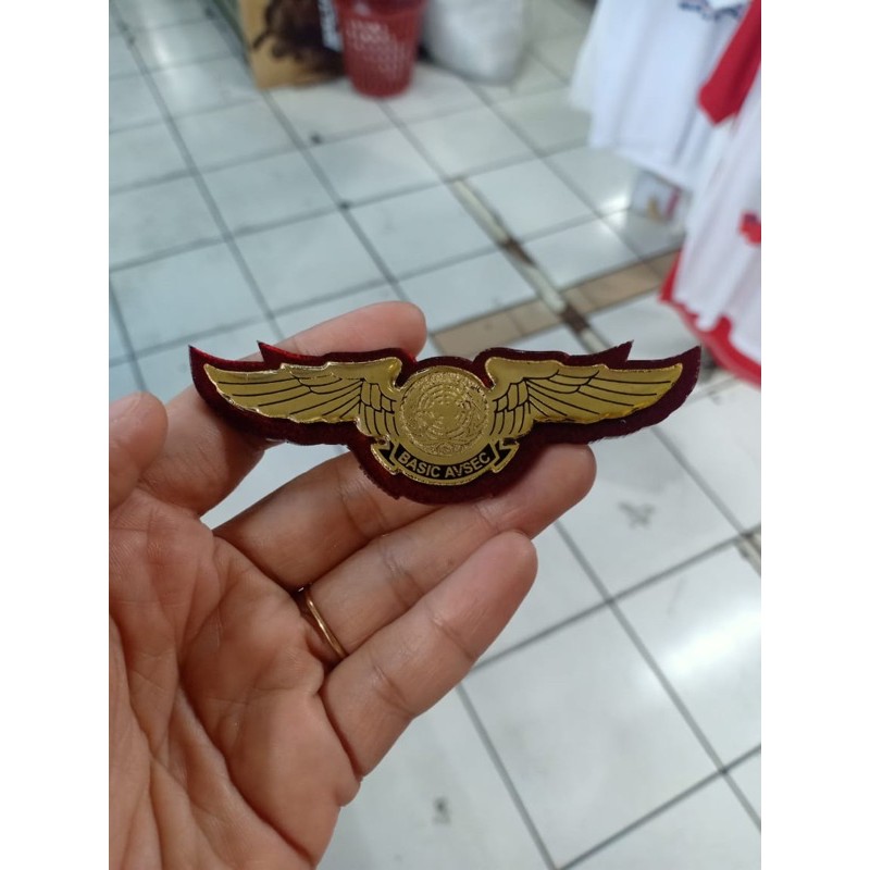 Jual pin wing lencana basic avsec pelayaran magnet mika Indonesia ...