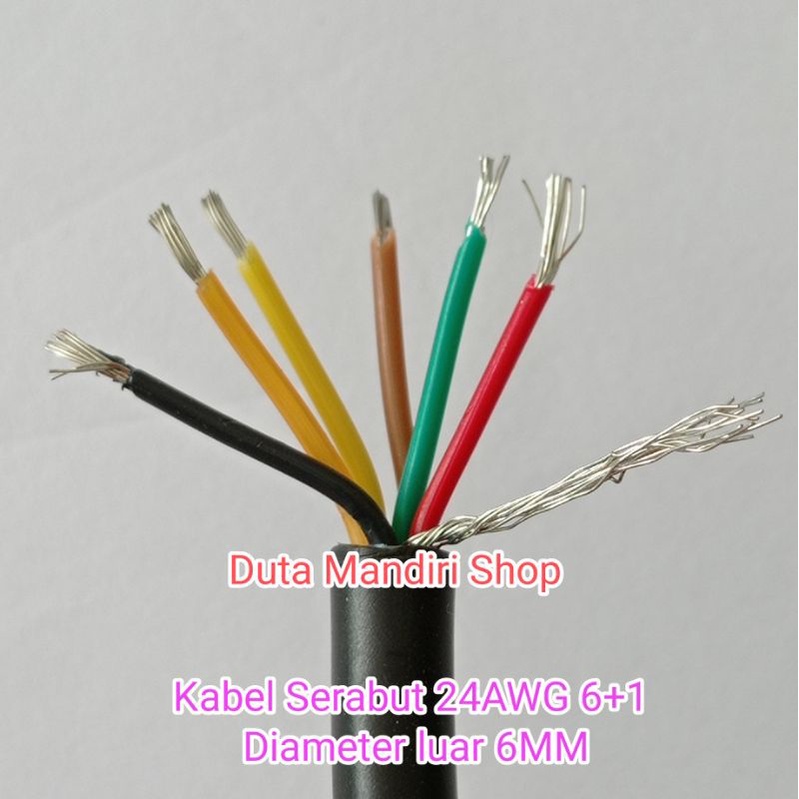 Jual Kabel isi 6 Data Sensor serabut 24 AWG Brother Union | Shopee ...
