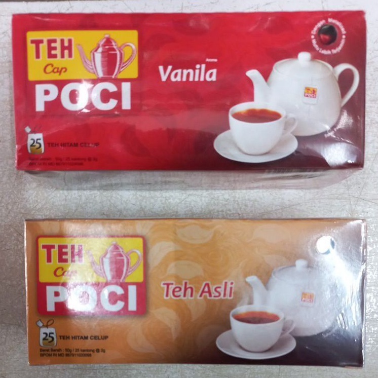 Jual Teh Cap Poci / Teh Poci Vanila / Teh Celup Teh Asli 25s | Shopee ...