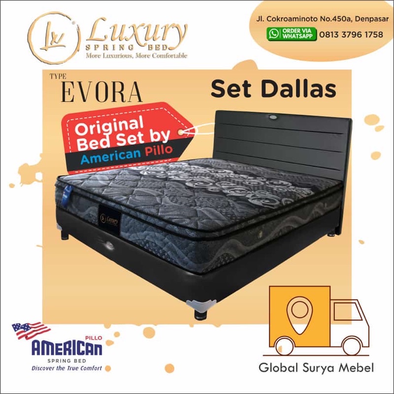 Jual American Luxury Spring Bed Tipe Evora | Shopee Indonesia