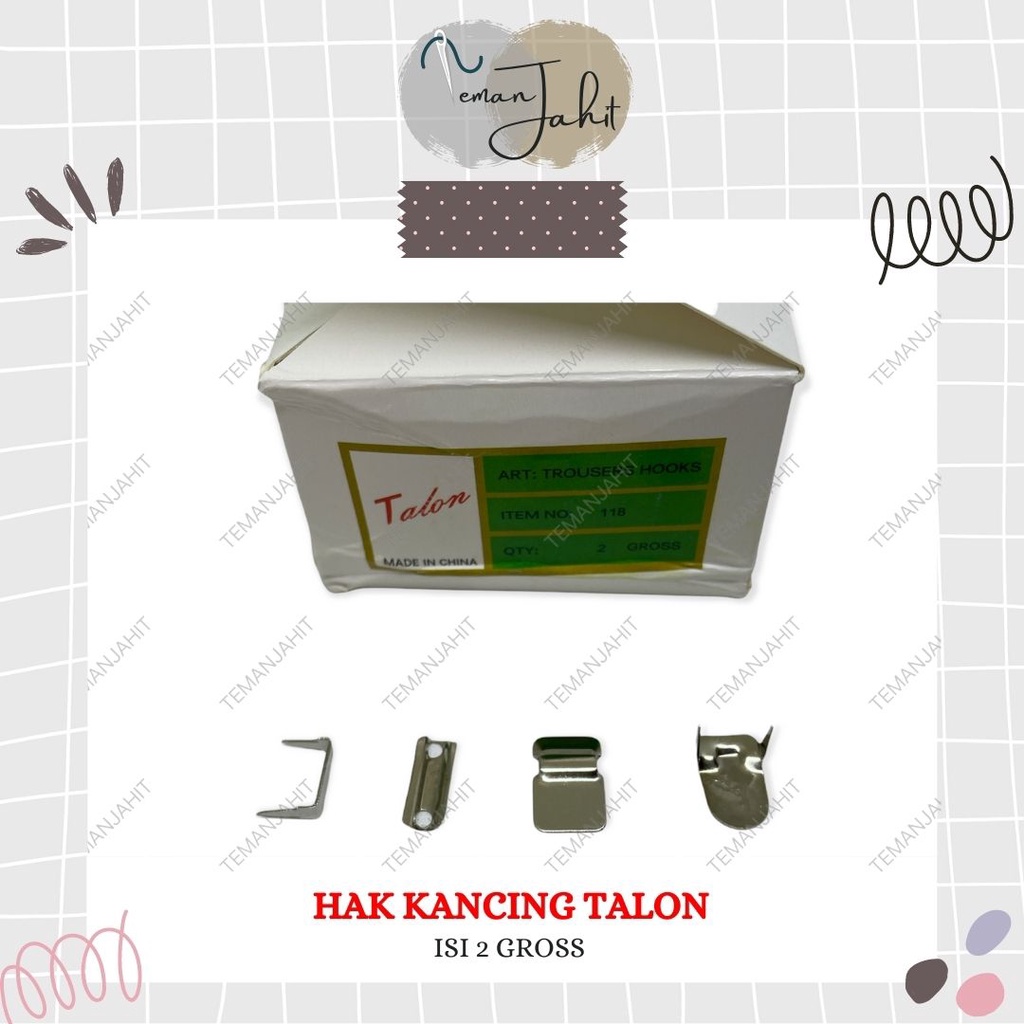 Jual Hak Talon Celana / Kancing Kait Rok Celana Sekolah / Dinas ...
