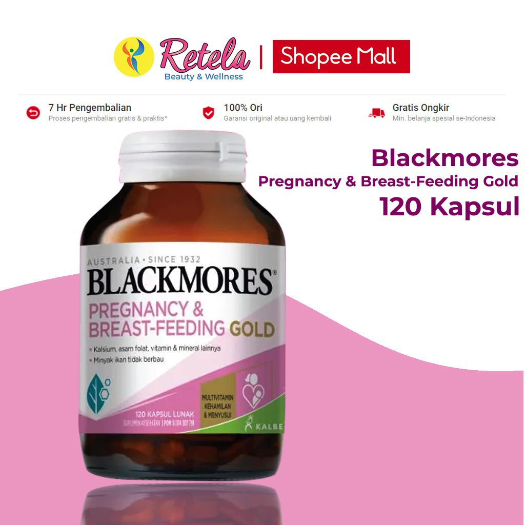 Jual Blackmores Pregnancy & Breastfeeding Gold 120 Kapsul / Suplemen ...