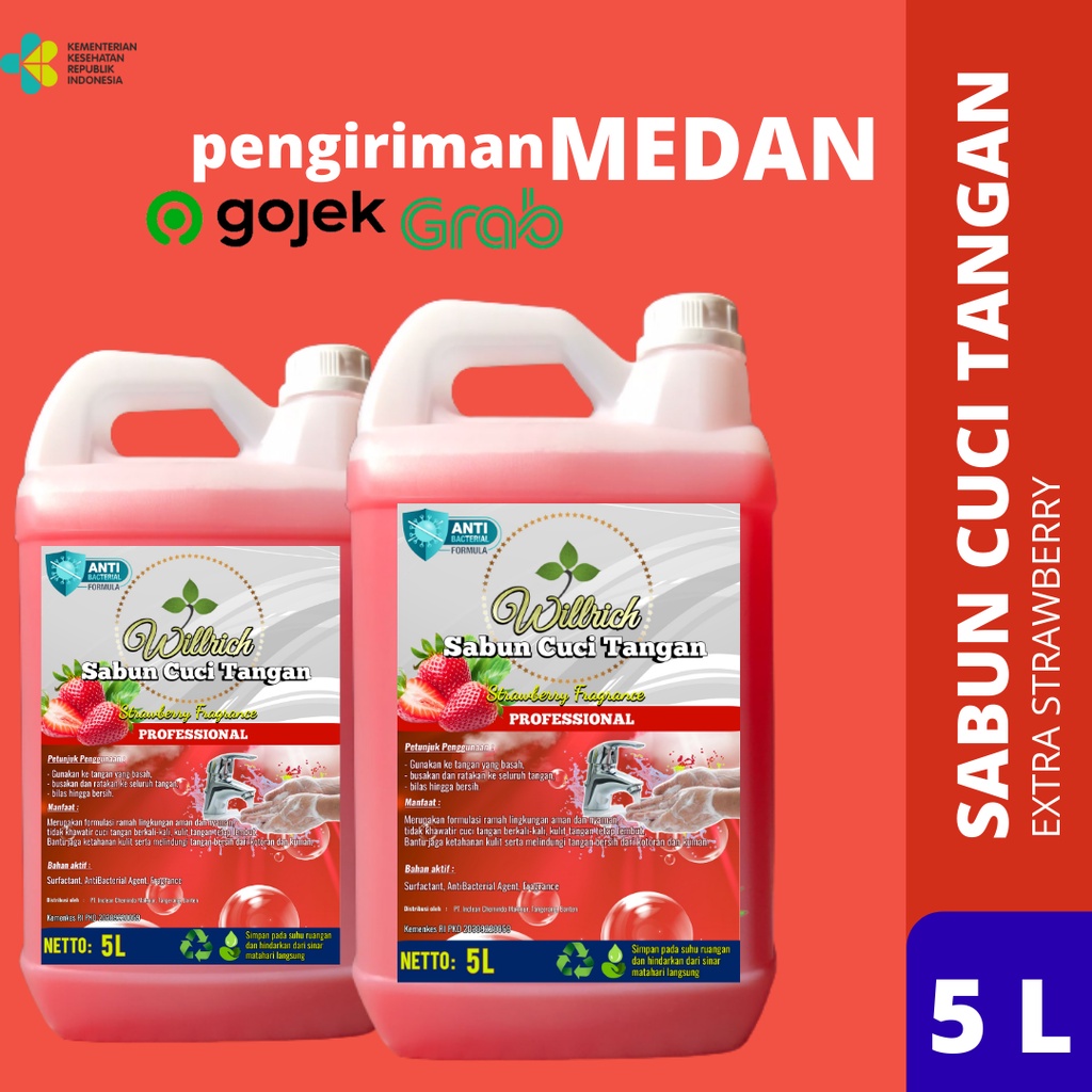 Jual SABUN CUCI TANGAN BERKUALITAS STRAWBERRY 5 LITER PENGIRIMAN ...