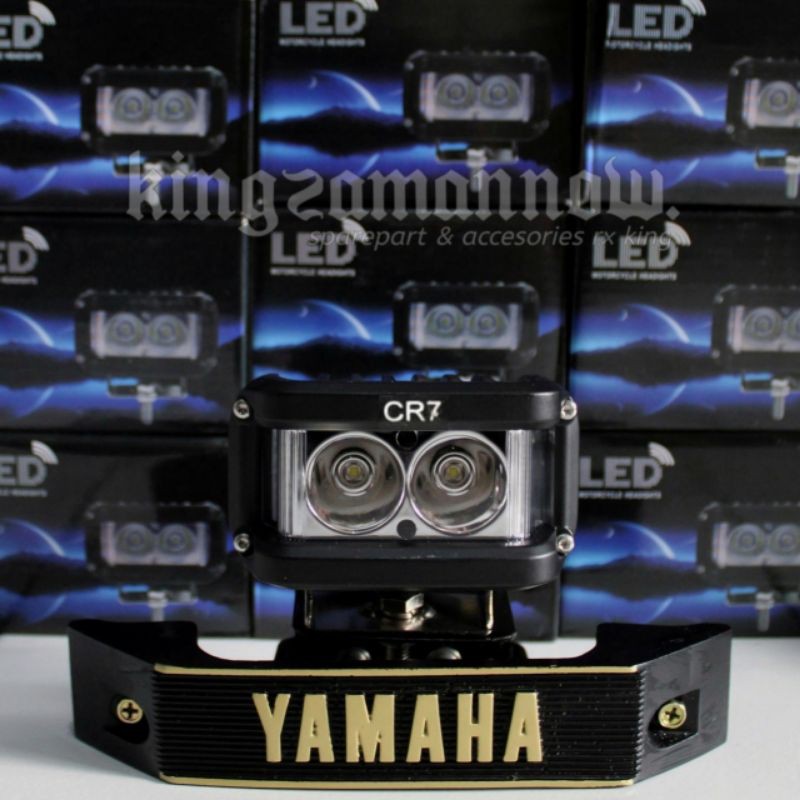Jual LAMPU LED CR7 VARIASI RX KING 2 TITIK BIRU KOMPLIT KUMIS YAMAHA ...
