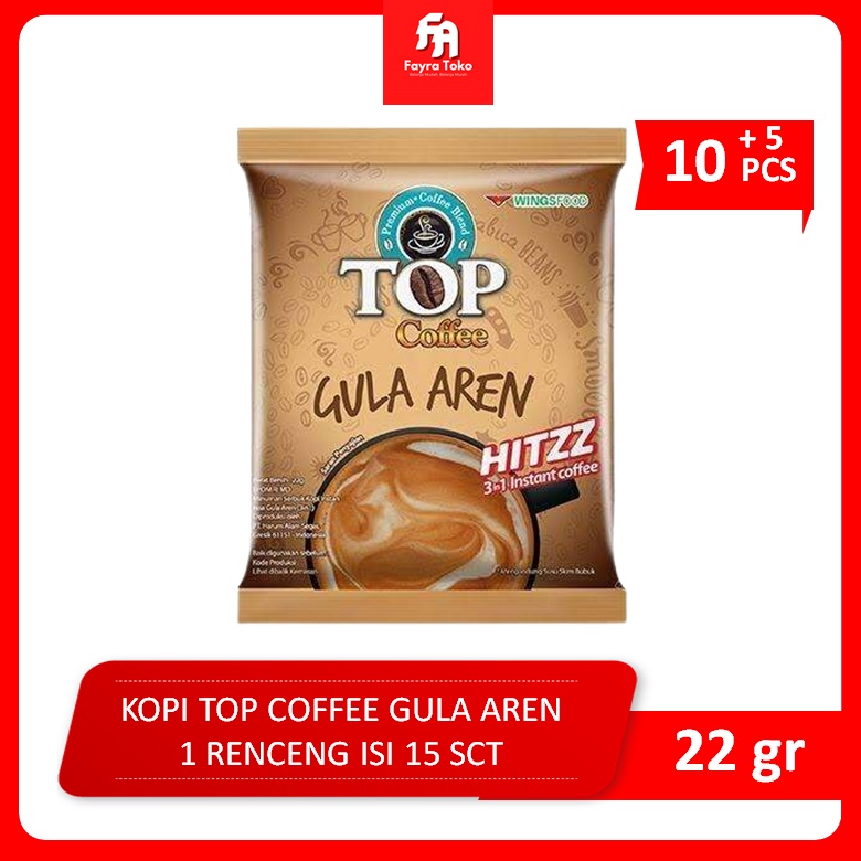 Jual TOP COFFEE / KOPI TOP GULA AREN ISI 10 PCS + 5 PCS / 22 GR ...