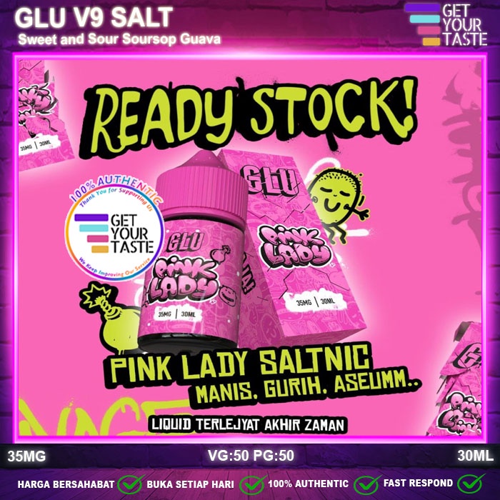 Jual Liquid GLU V9 Pink Lady Salt Nic 30ML Saltnic by Fathiba x FVS x ...