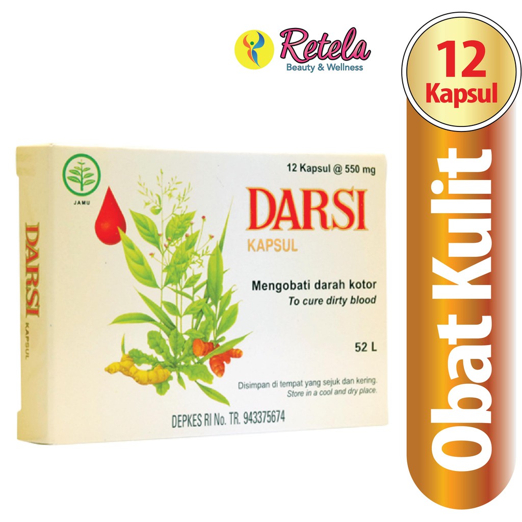 Jual Darsi Kapsul 12 Kapsul 550 Mg Obat Jerawat / Bisul Dan Gatal ...