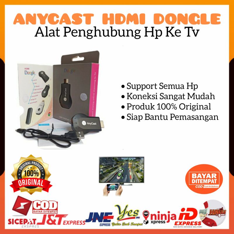 Jual [COD] ANYCAST HDMI DONGLE WIRELESS ANYCASH HDMI DONGEL WIFI ...
